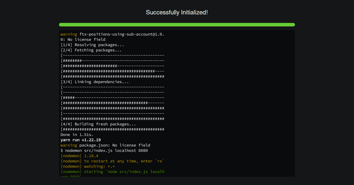 FTX Positions using sub account (forked) - Codesandbox