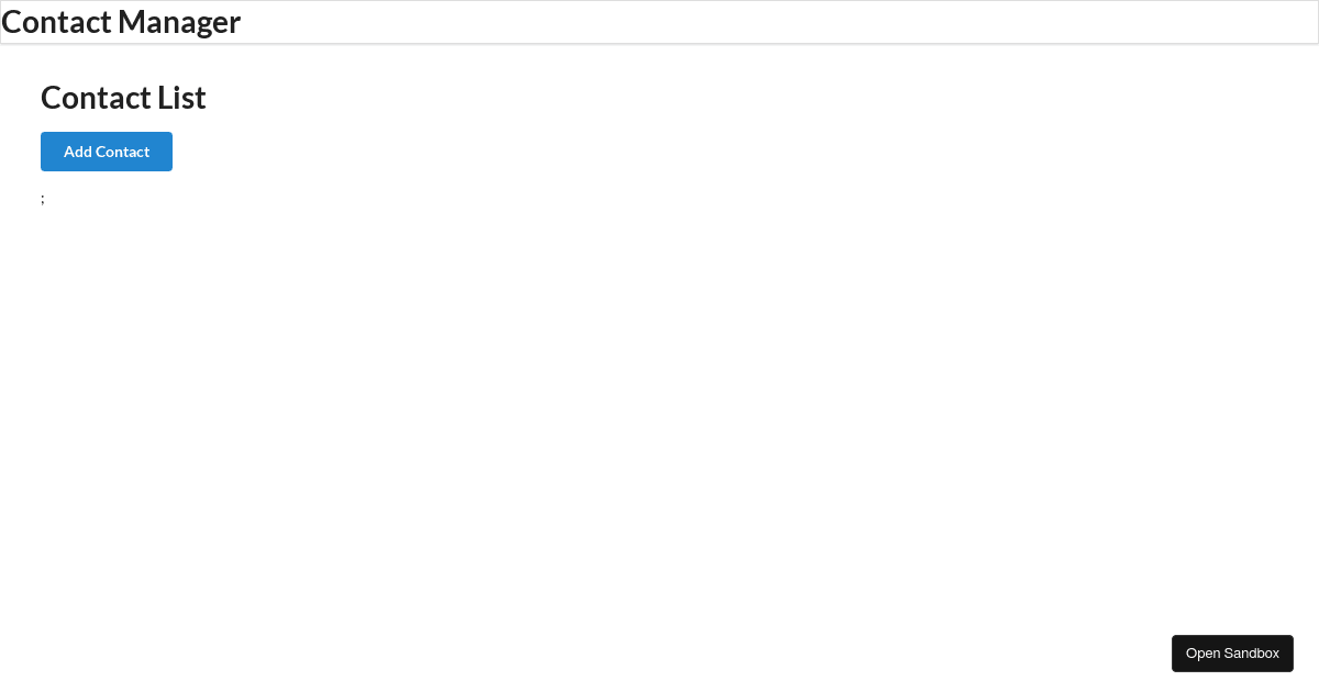contactList (forked) - Codesandbox