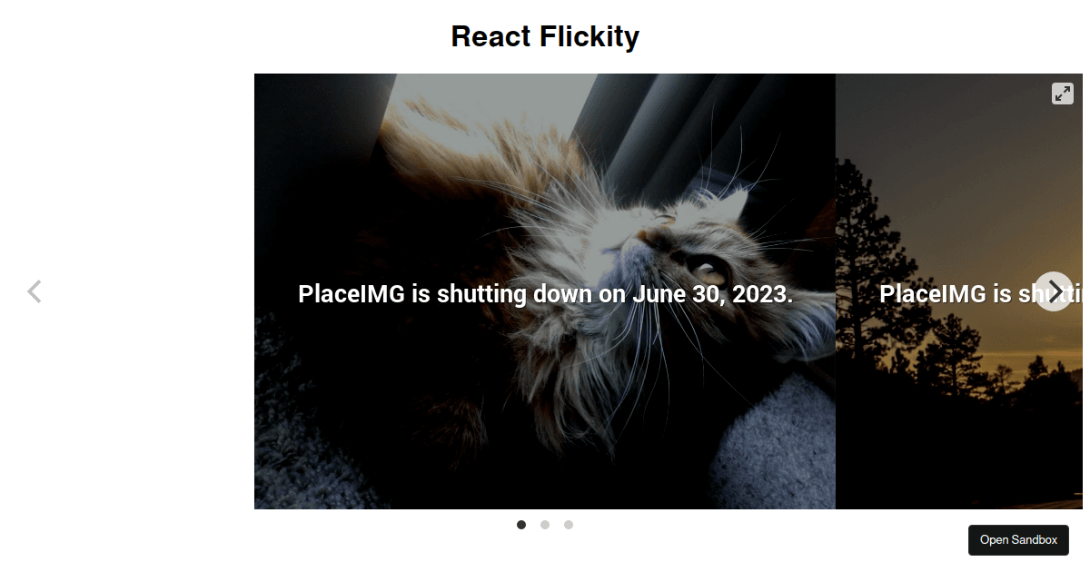 react-flickity-fullscreen? (forked) - Codesandbox