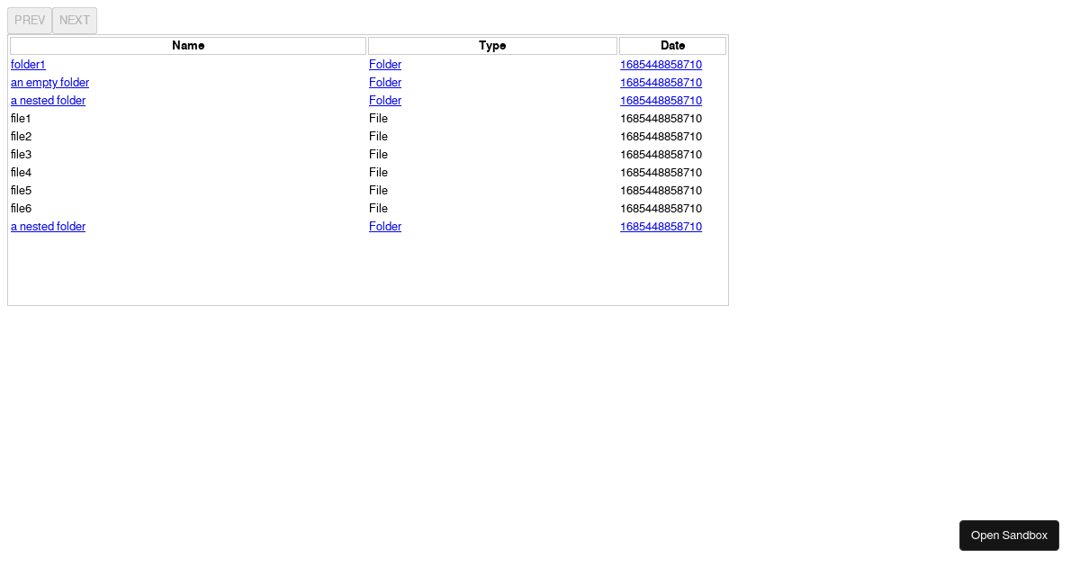 FileSystem - Codesandbox