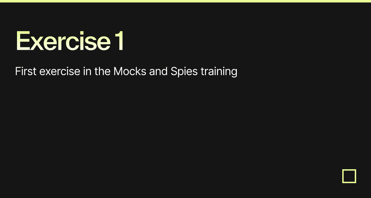 Exercise 1 - Codesandbox