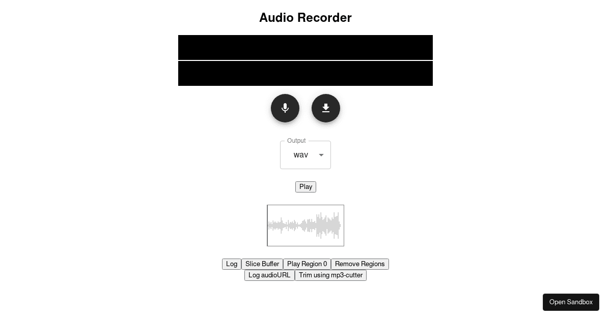 Simple Audio Recorder, react-audio-analyser with WaveSurfer (forked ...