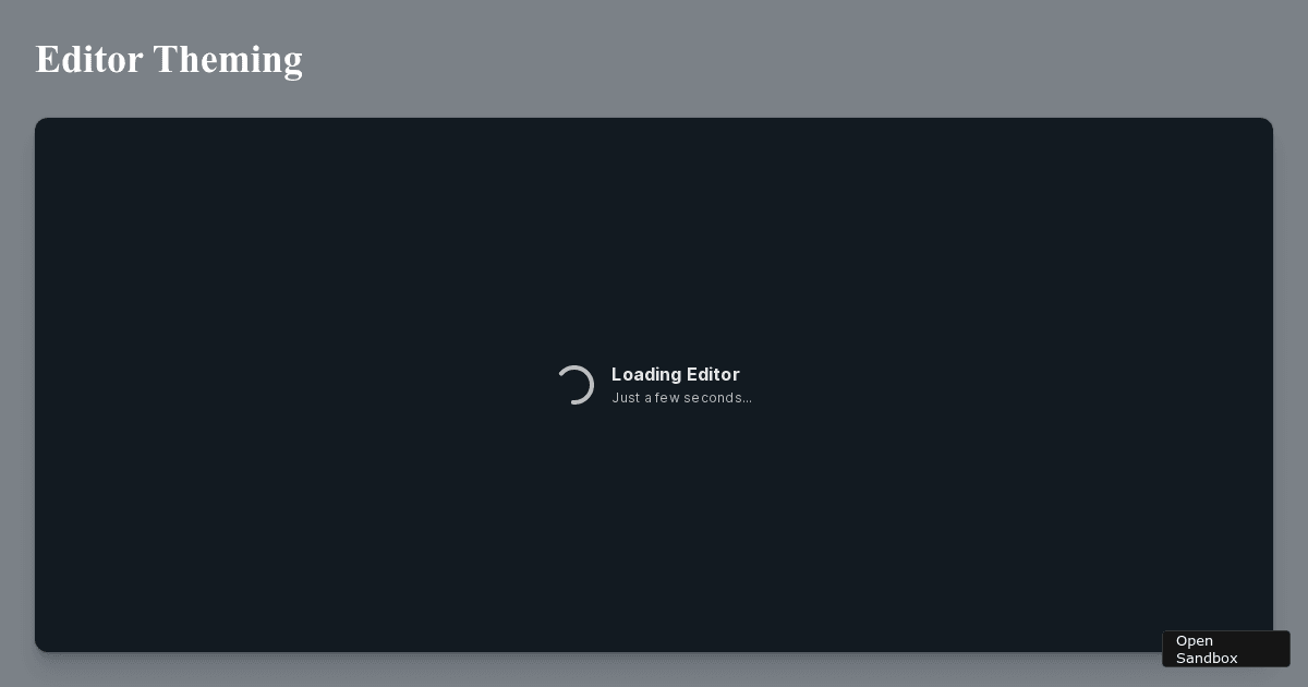 Showcase Github Codesandbox