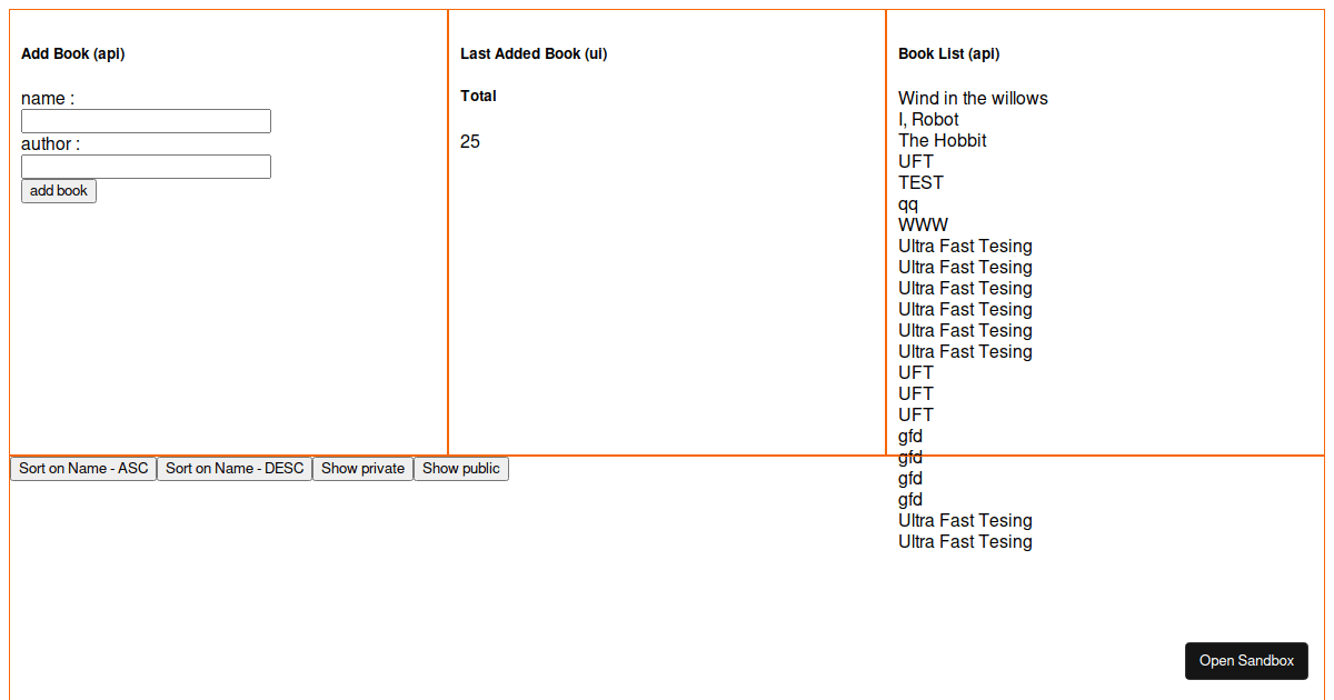 UFT Module 6 - Codesandbox