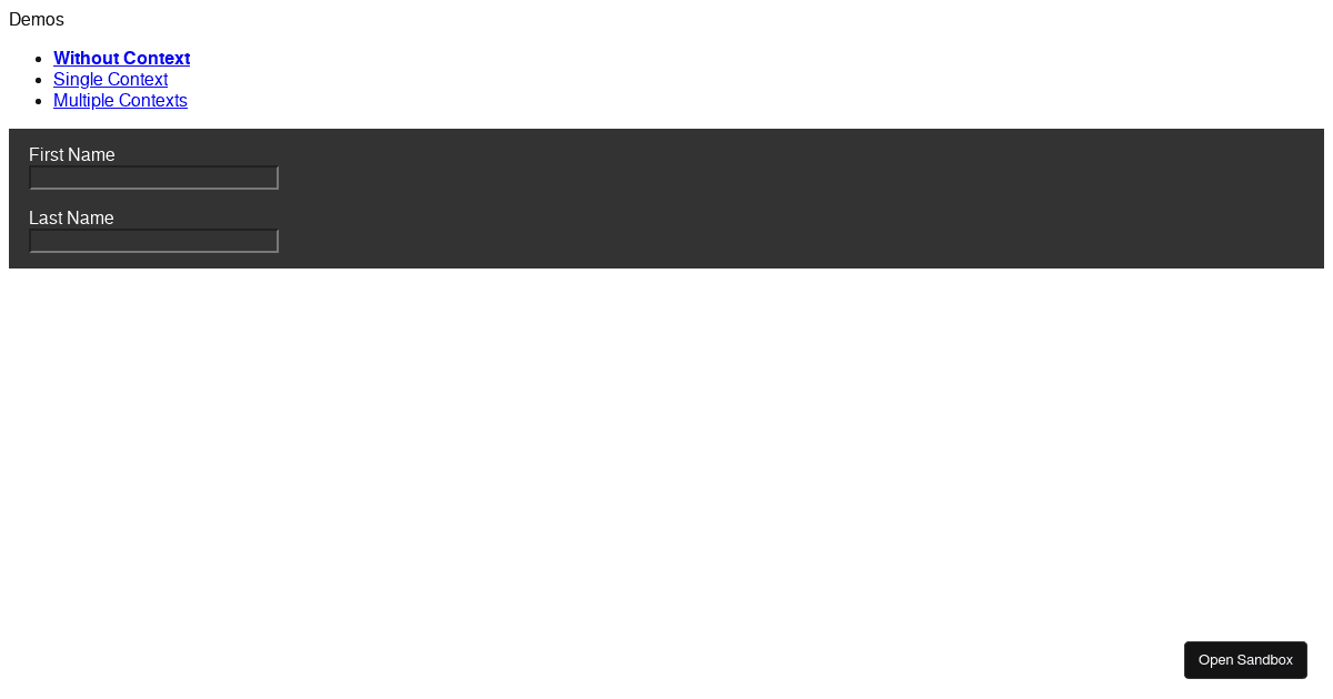 Creating a configurable component library with React Context - Codesandbox