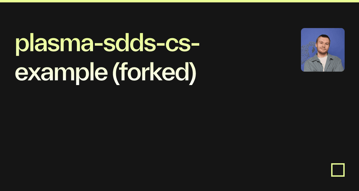 plasma-sdds-cs-example (forked) - Codesandbox