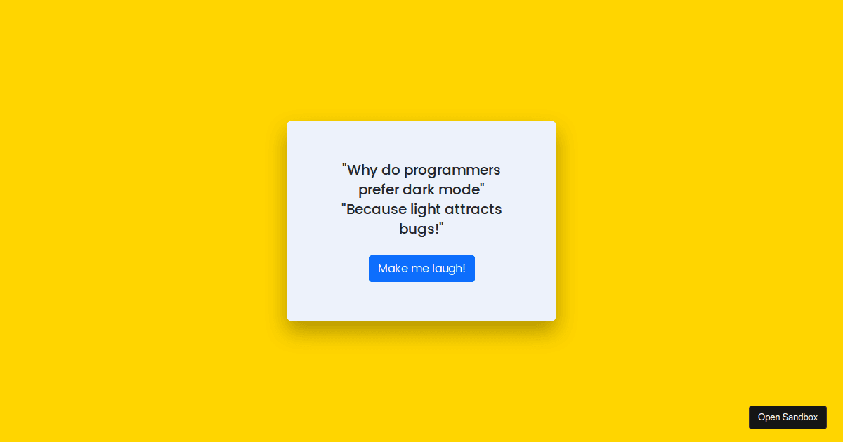 Programming Joke Generator - Codesandbox