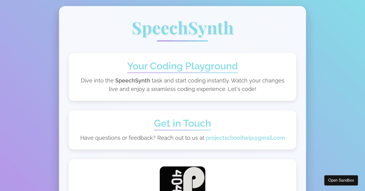 Lesson-49 SpeechSynth - Codesandbox