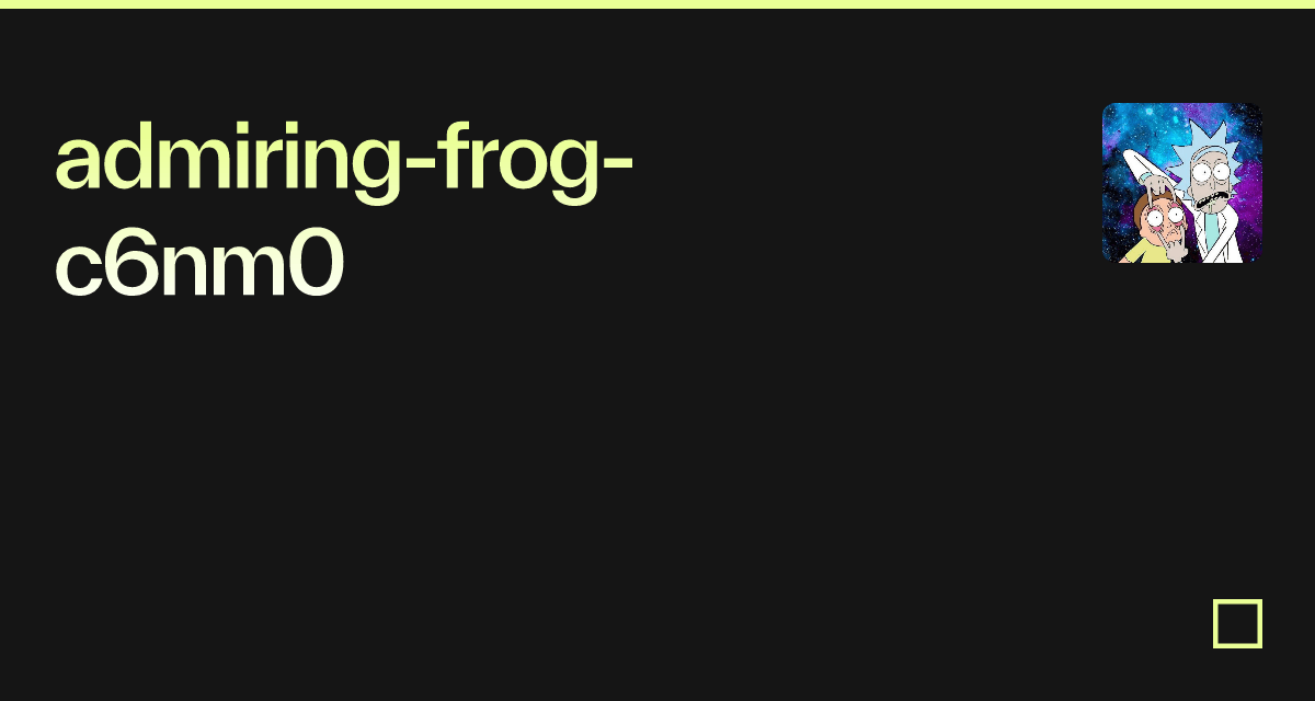 admiring-frog-c6nm0 - Codesandbox
