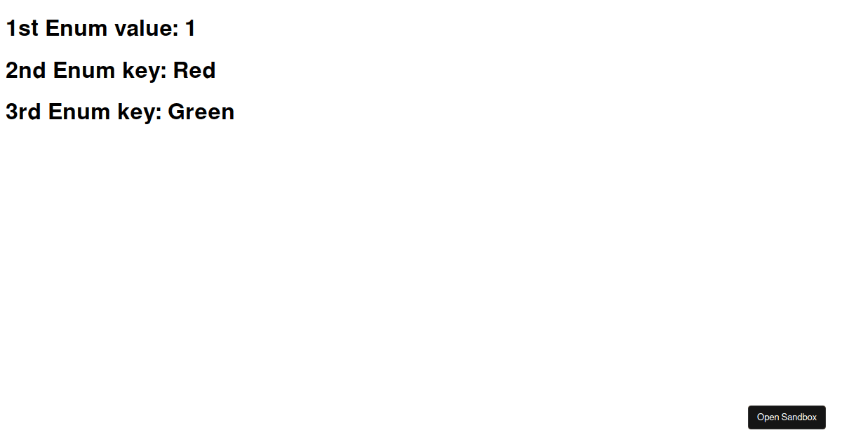 enum demo - Codesandbox