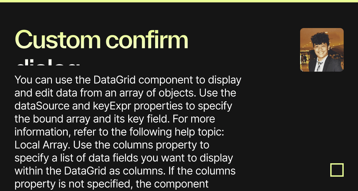 Custom confirm dialog - Codesandbox Custom confirm dialog - Codesandbox
