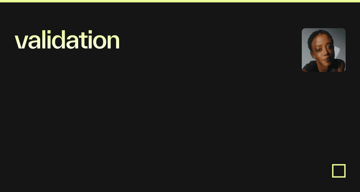 validation - Codesandbox