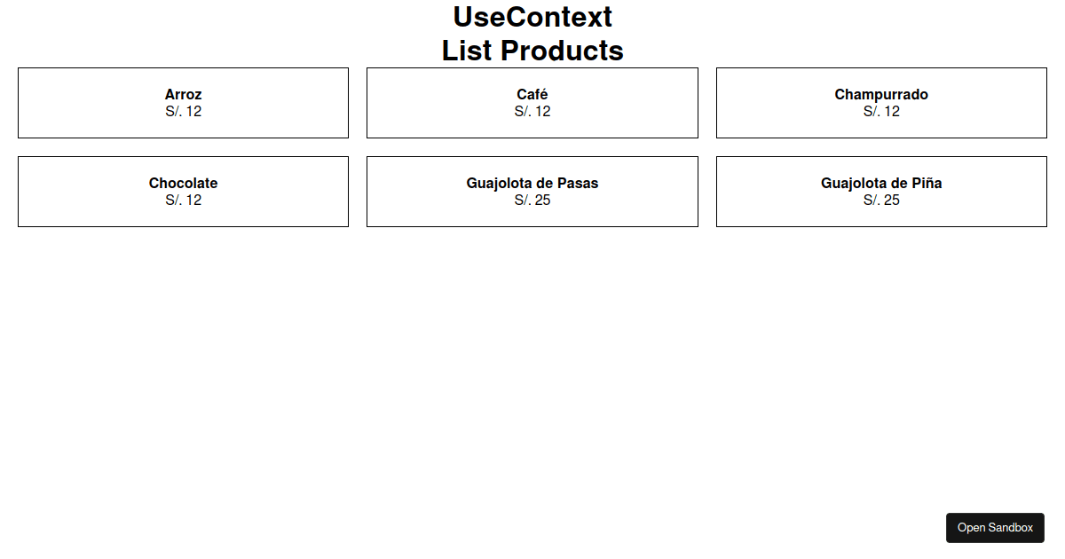 usecontext-products - Codesandbox