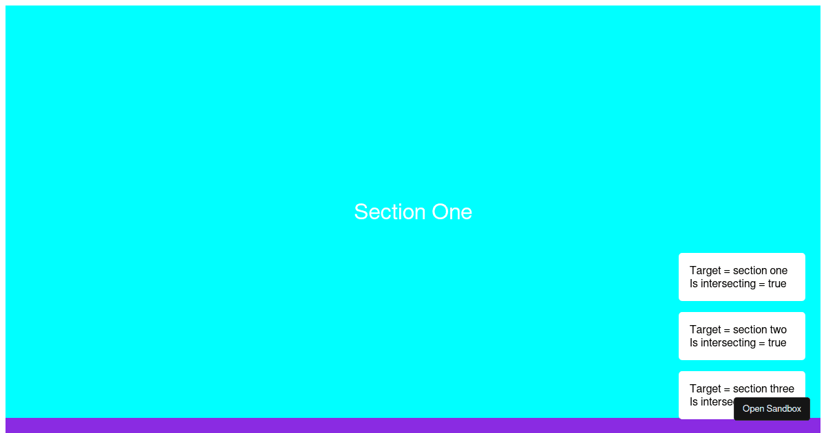 intersectionObserver - Codesandbox