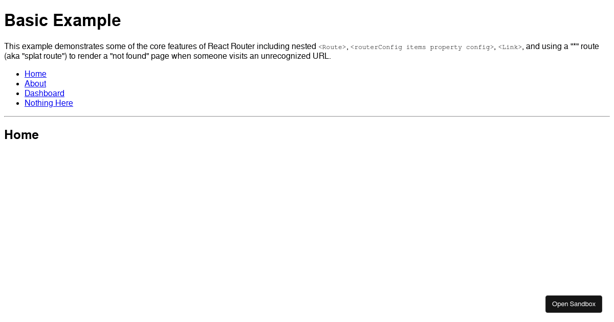 react-router-manage/basic - Codesandbox