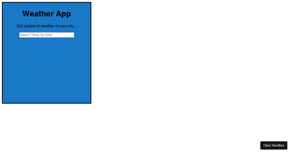 weatherApp - Codesandbox
