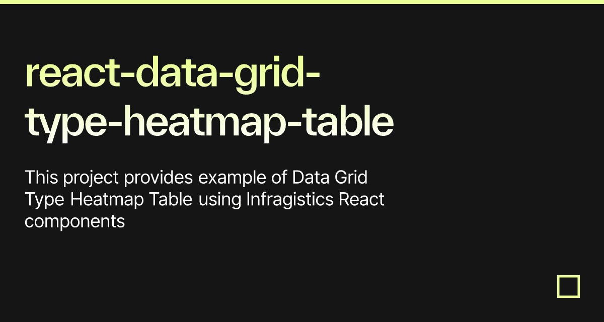 react-data-grid-type-heatmap-table - Codesandbox