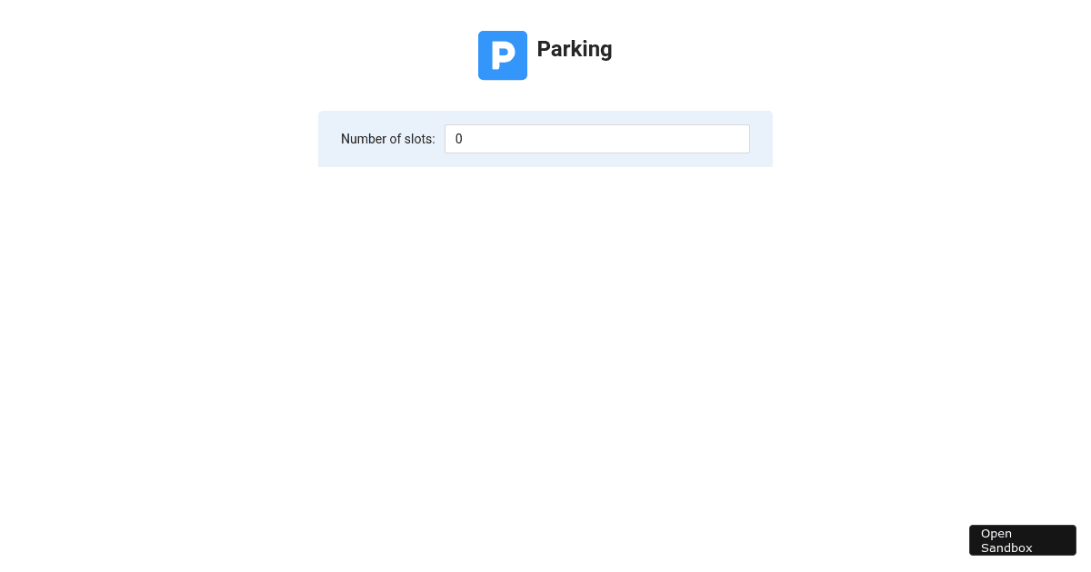 Parking Ticketing App - Codesandbox
