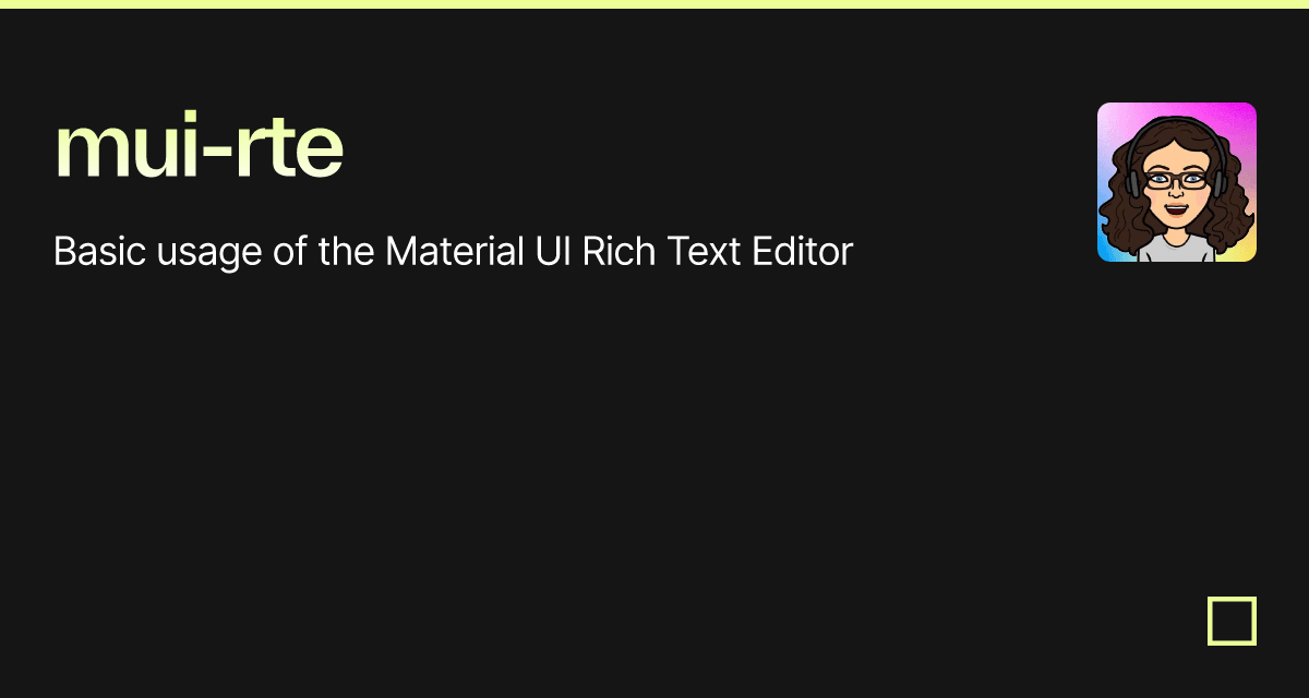 mui-rte - Codesandbox