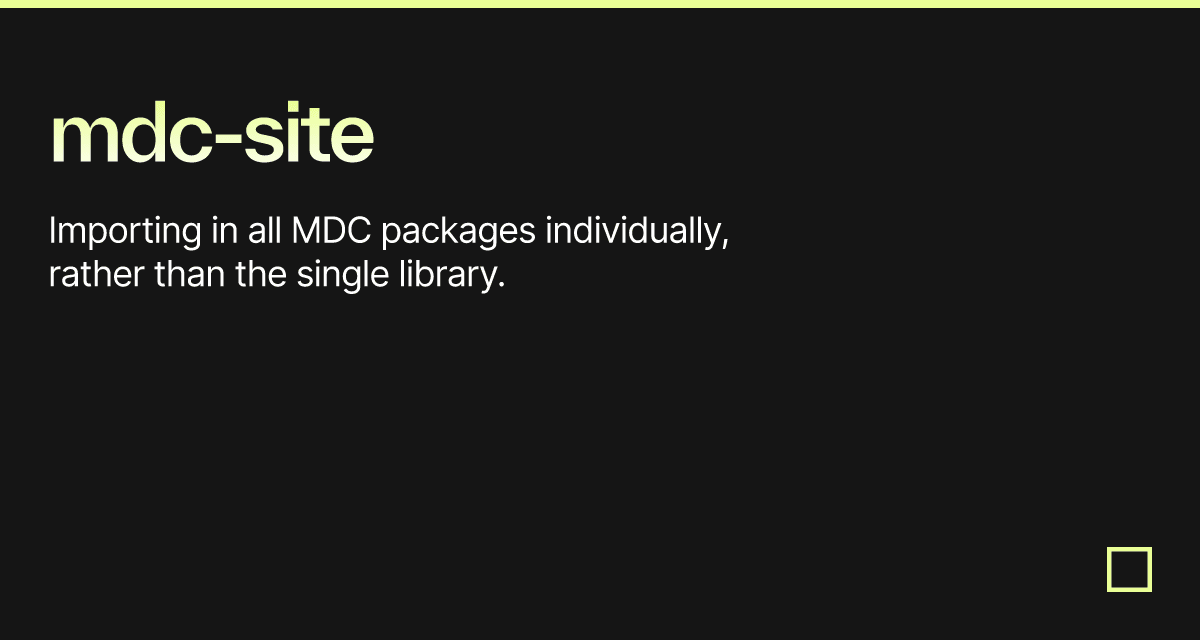 mdc-site - Codesandbox