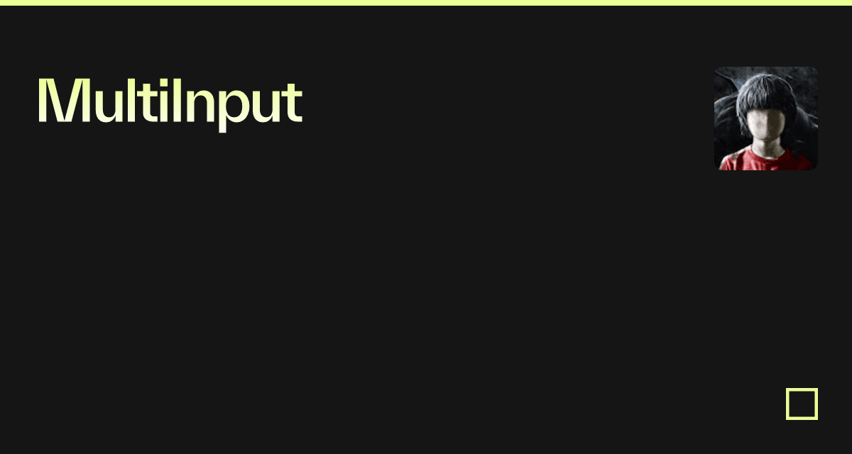 MultiInput - Codesandbox