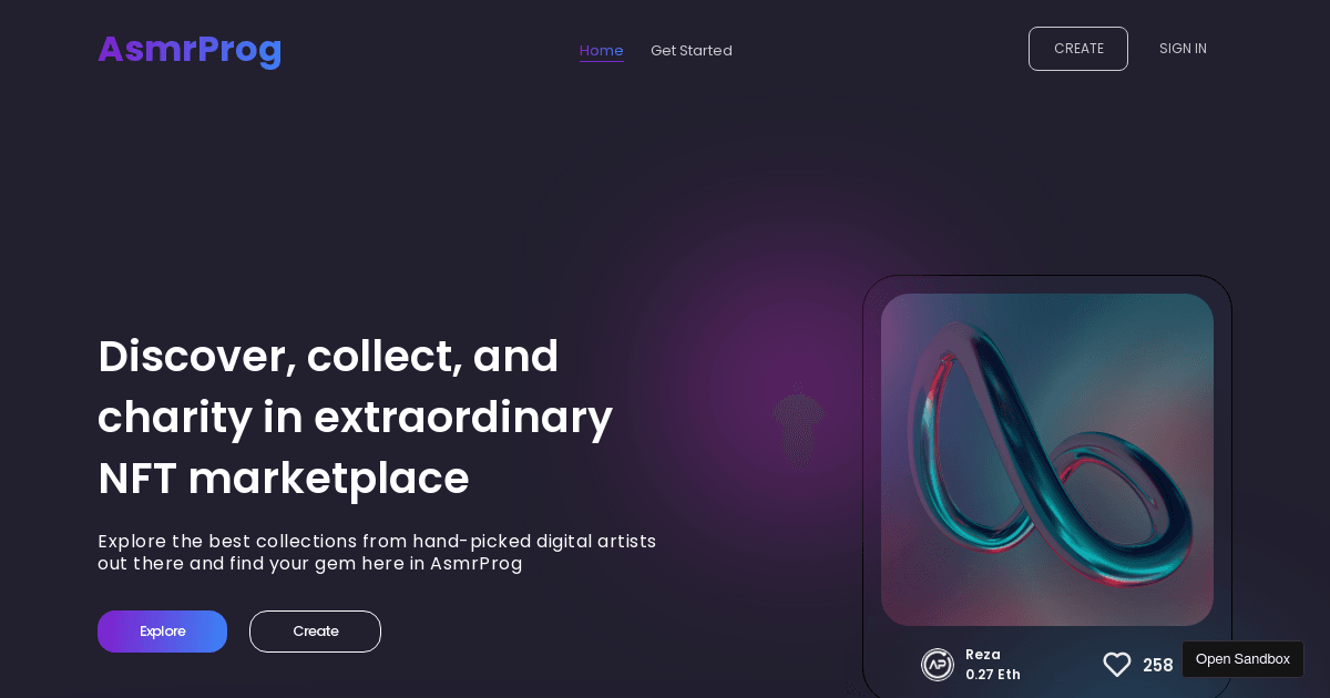 AsmrProg-YT/responsive-nft-landing-page - Codesandbox