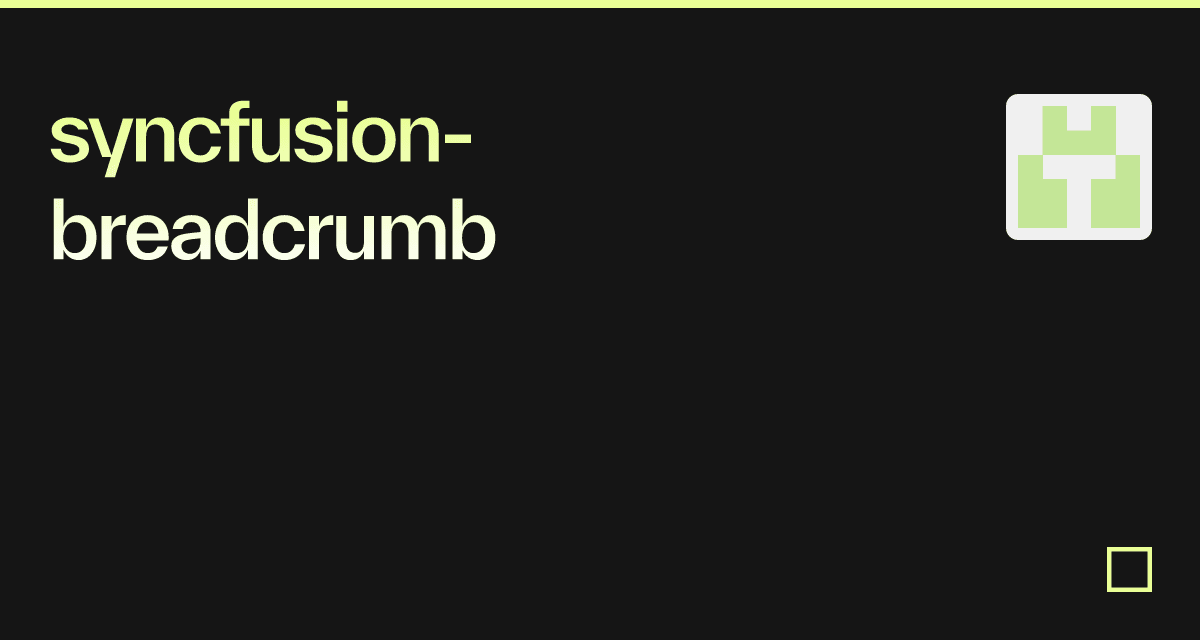 syncfusion-breadcrumb - Codesandbox