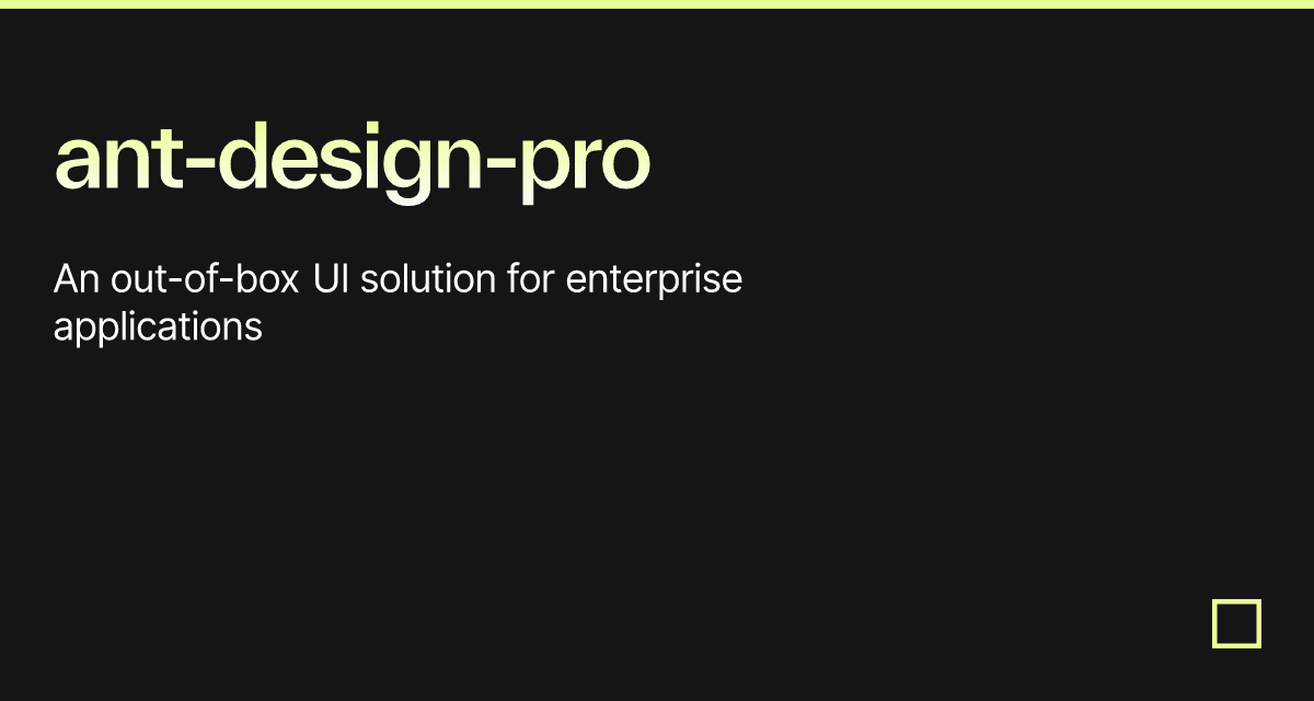 ant-design-pro - Codesandbox