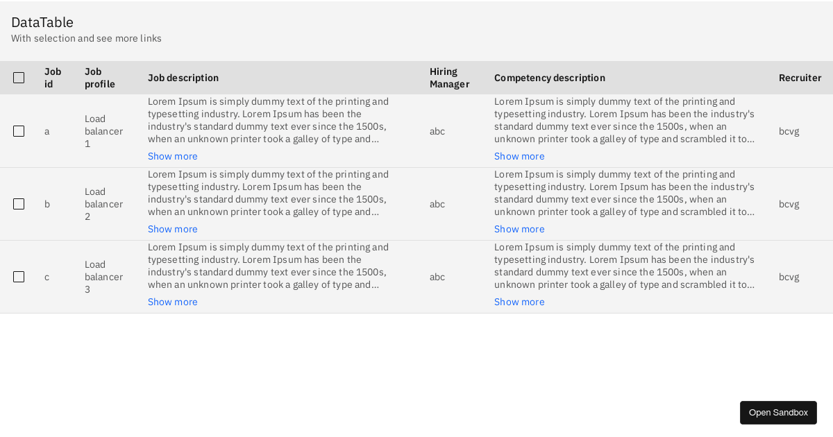 carbon v10 data table - Codesandbox