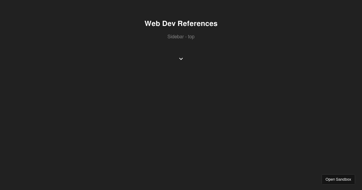 web-dev-ref: sidebar top - Codesandbox