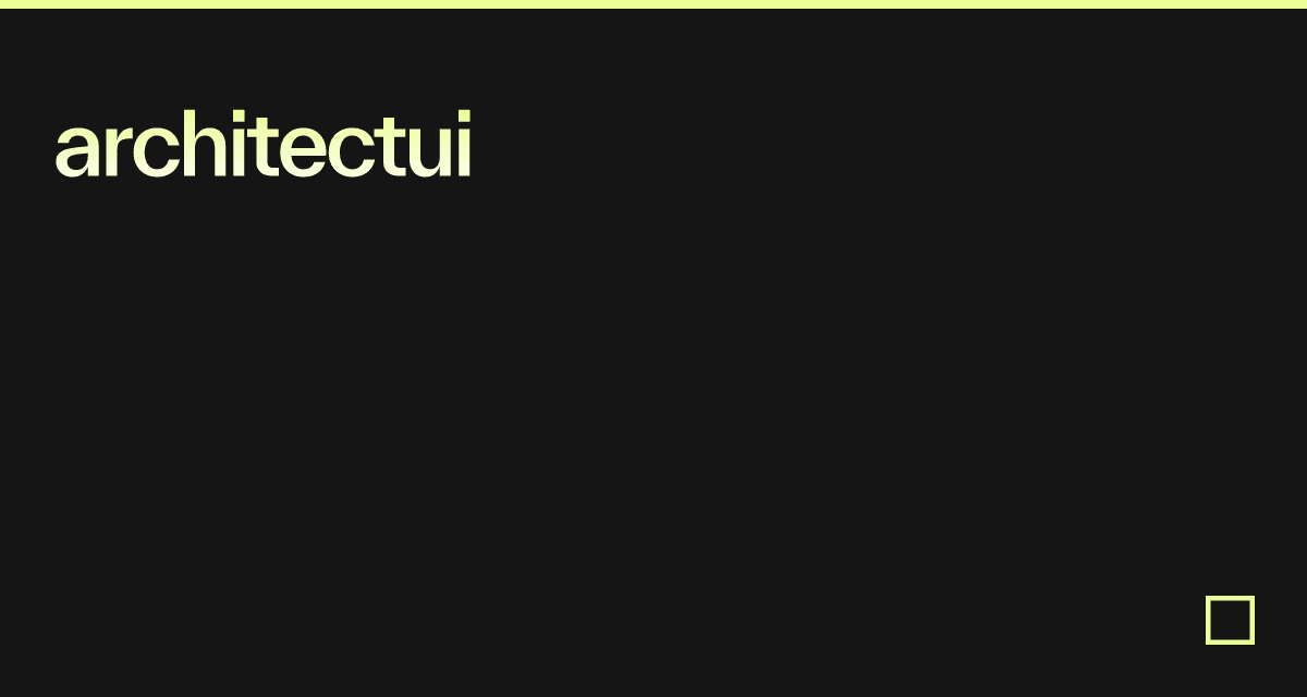 architectui - Codesandbox