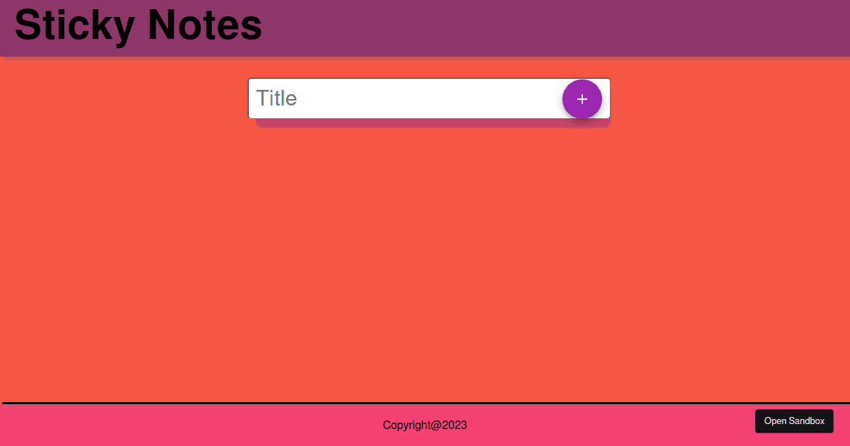 sticky-notes - Codesandbox
