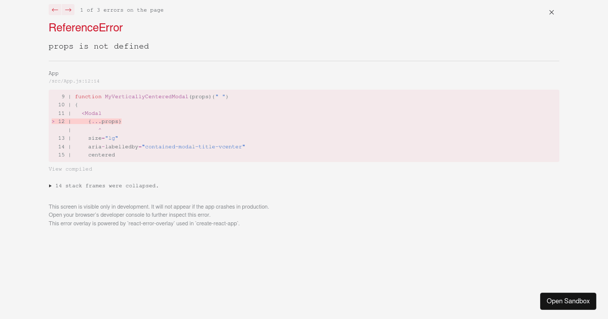 bootstrap/Modal - Codesandbox