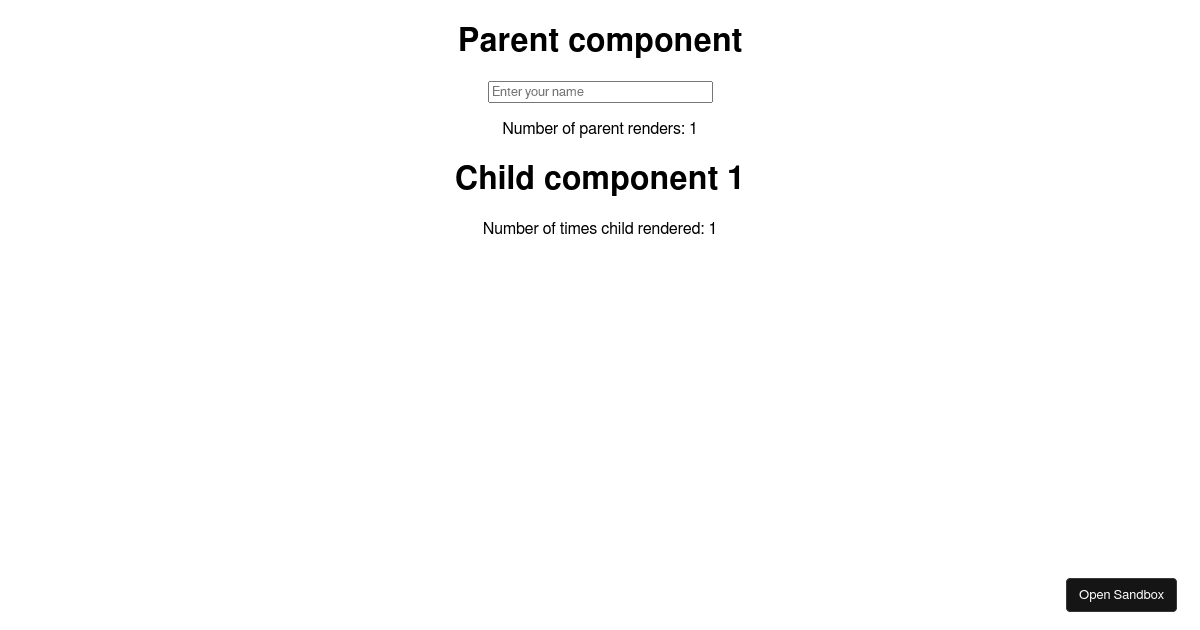 Memoization - Codesandbox Memoization - Codesandbox
