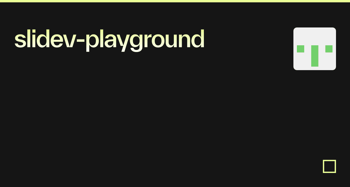 slidev-playground - Codesandbox