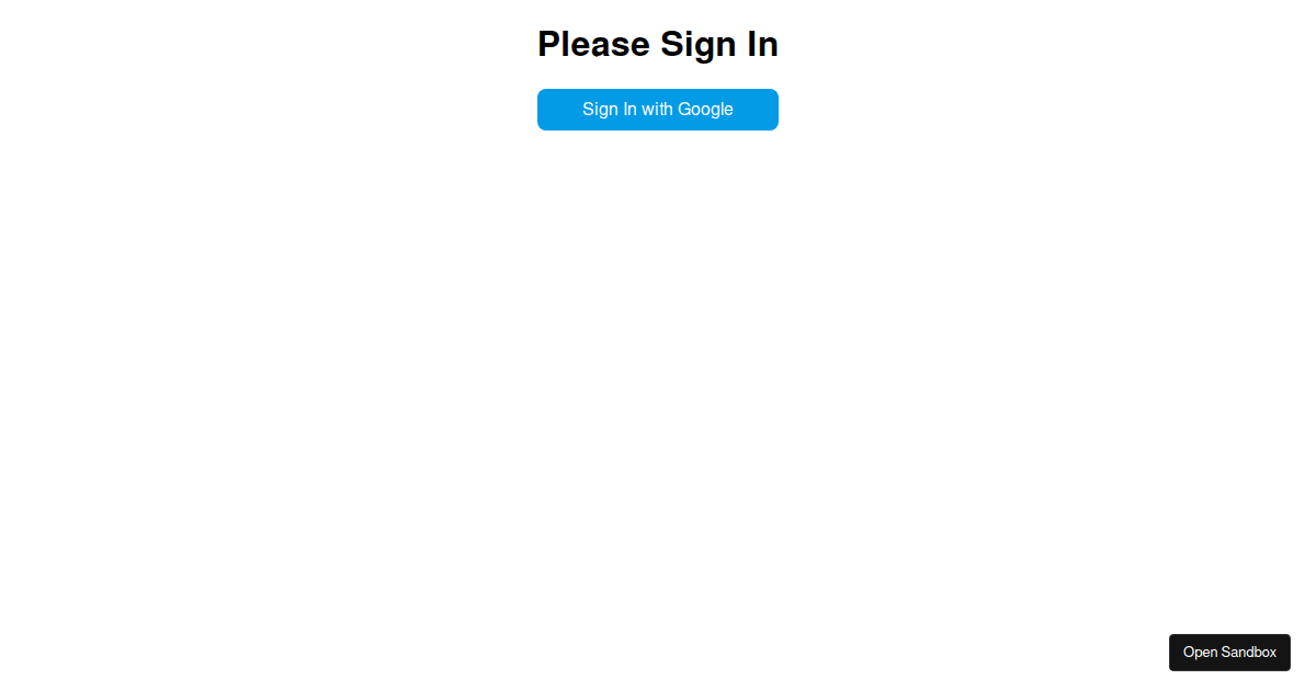 Simple Use Firebaseauth Demo Codesandbox