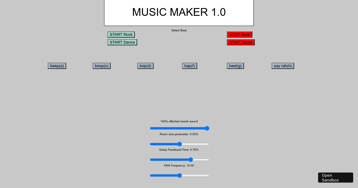 Tone Project one Final - Codesandbox