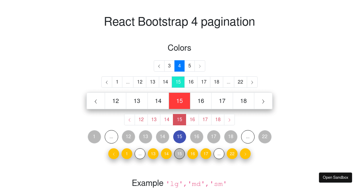 react-bootstrap-4-pagination (forked) - Codesandbox