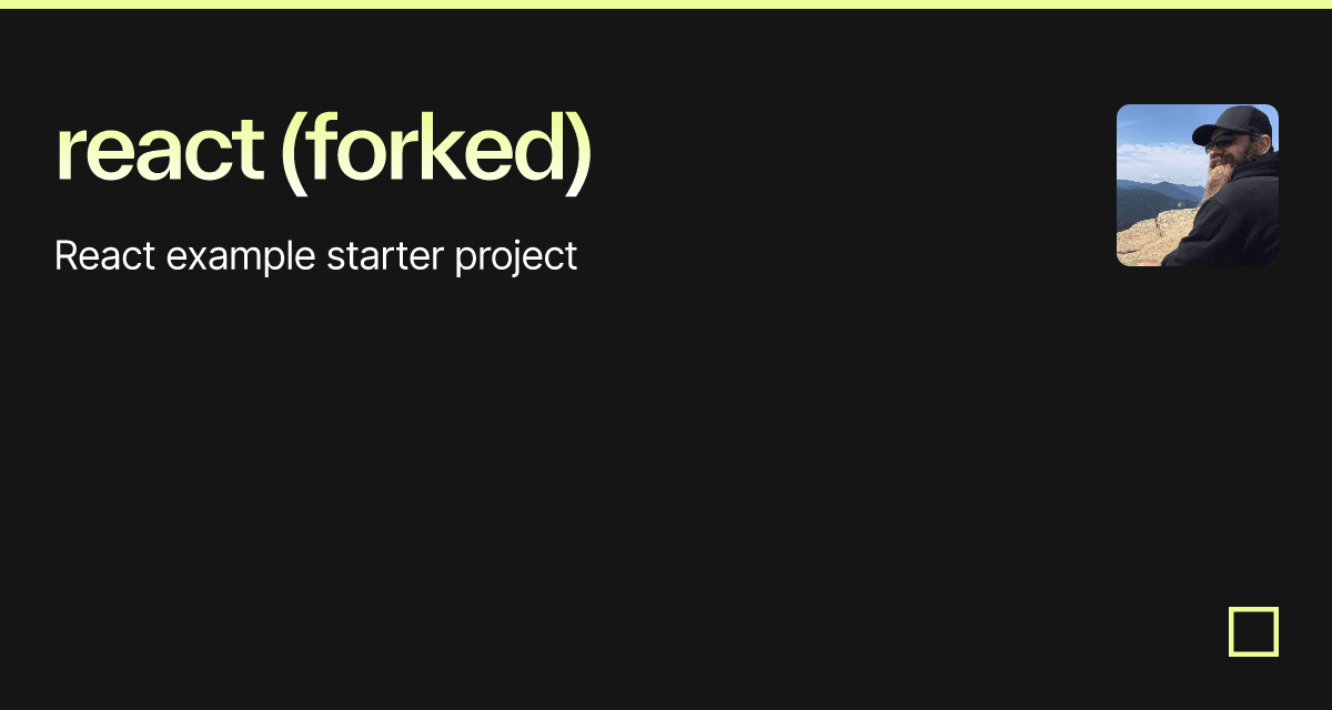 react (forked) - Codesandbox