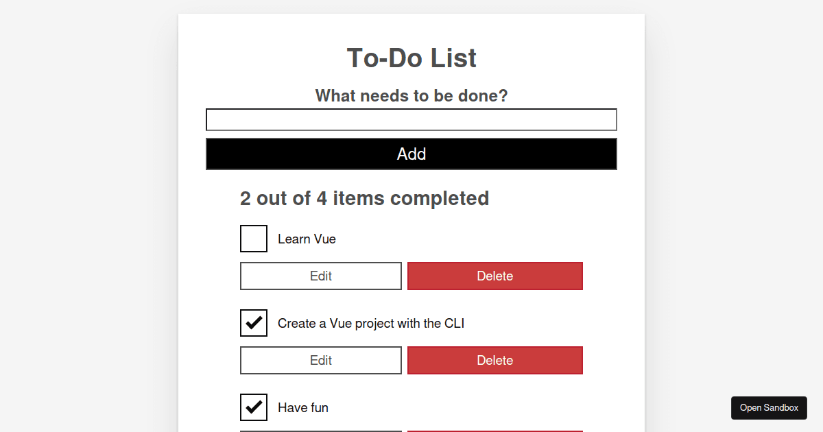 moz-todo-vue - Codesandbox