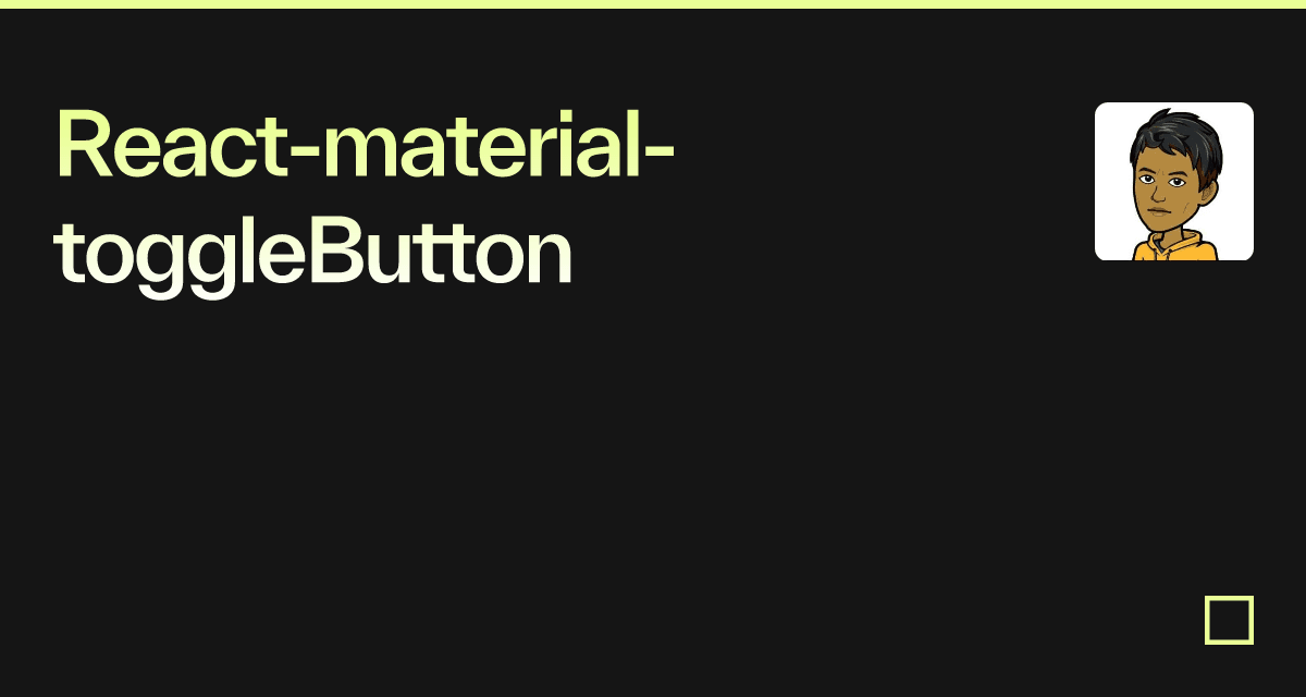 React Material Togglebutton Codesandbox