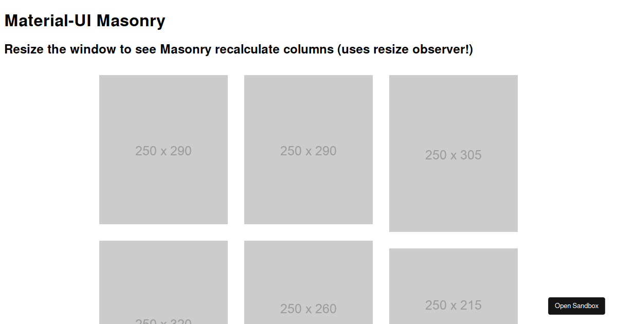 mui-masonry-useResizeObserver - Codesandbox