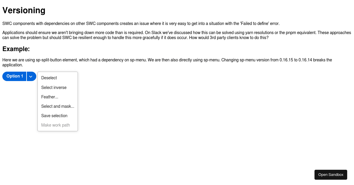 Versioning (forked) - Codesandbox