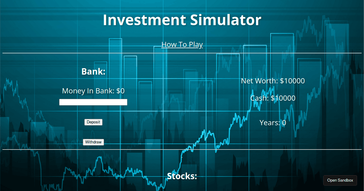 Investmentsimulator - Codesandbox
