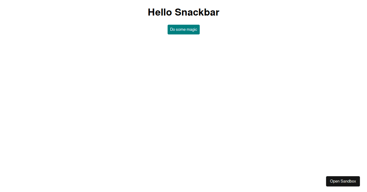 snackbar - Codesandbox