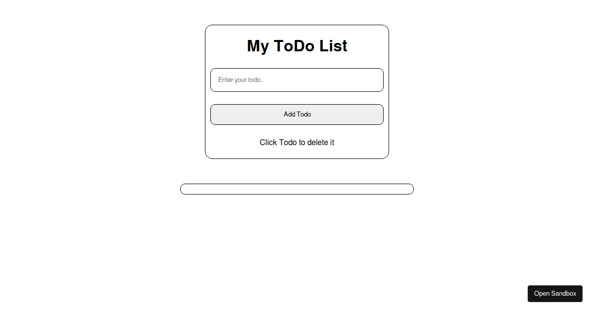 Mini Todo-App - Codesandbox