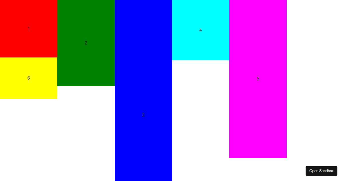 Masonry Css Grid Codesandbox