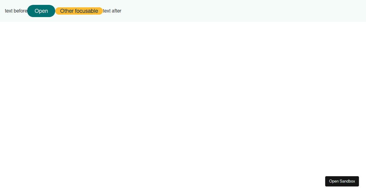 Menu Example Codesandbox