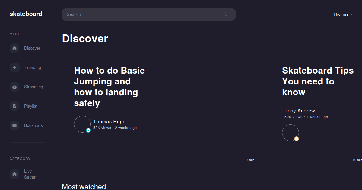 tailwind-skateboard-video-platform-preview - Codesandbox