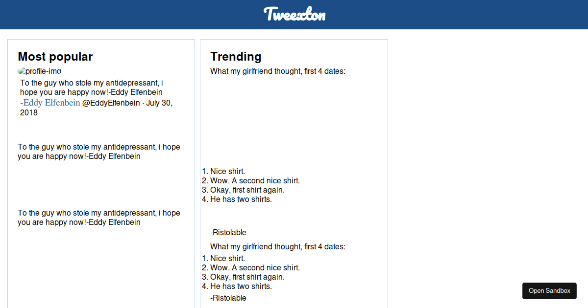 static - Codesandbox